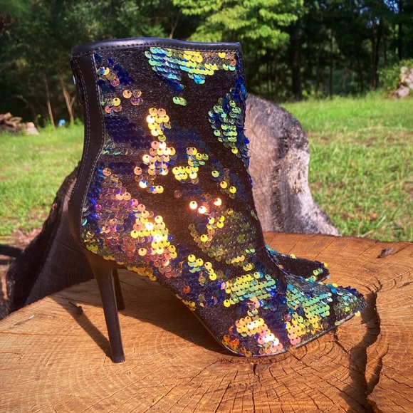 Shoes | Sequin Ankle Boots | Poshmark